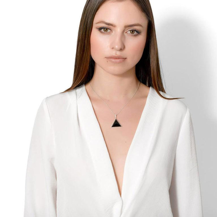 BLACK ONYX GUARDIAN PENDANT NECKLACE SILVER (LARGE) – Rock + Raw Jewellery